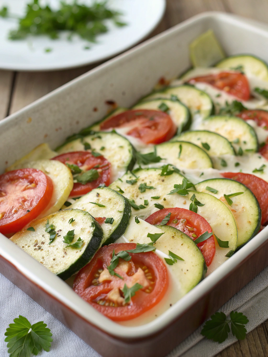 Loaded Zucchini Bake With Creamy Crunch